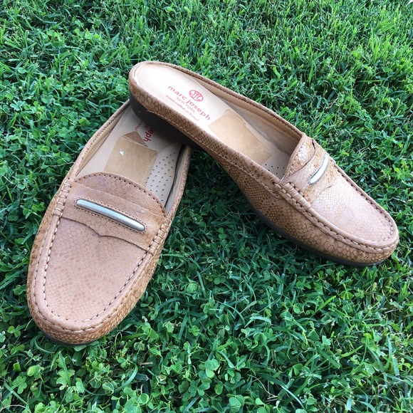 Marc Joseph | Shoes | Marc Joseph Sunset Mule Tan Snakeskin Moccasins 9 ...